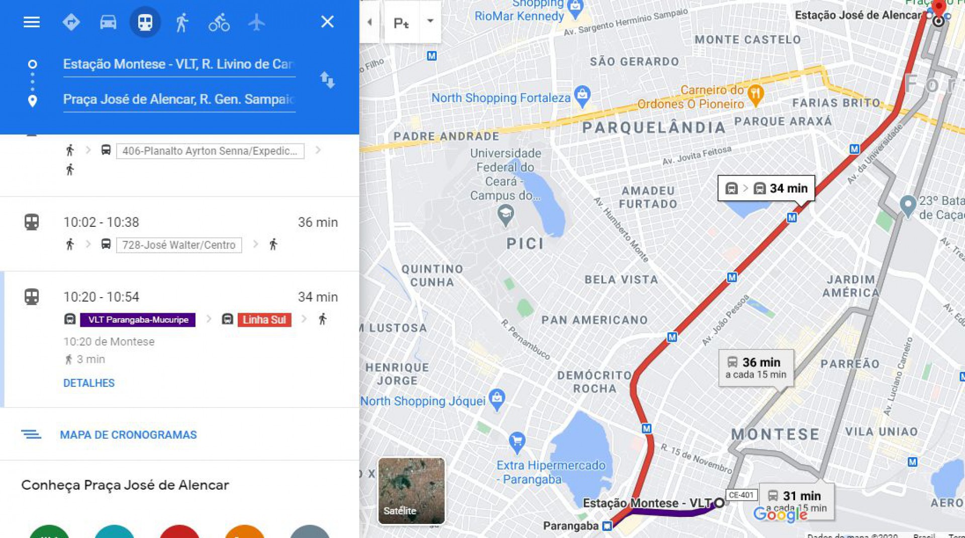 Rotas e horários do Metrofor estarão disponíveis no Google Maps e Microsoft Bing Maps