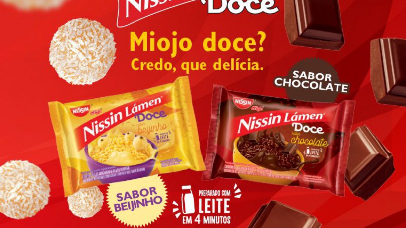 Marca lança miojo doce com sabor de beijinho e chocolate
