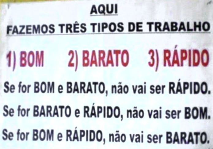 Placas e cartazes divertidos mostram bom humor do brasileiro