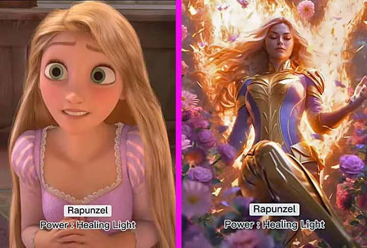 Princesas da Disney viram heroínas da Marvel com inteligência artificial