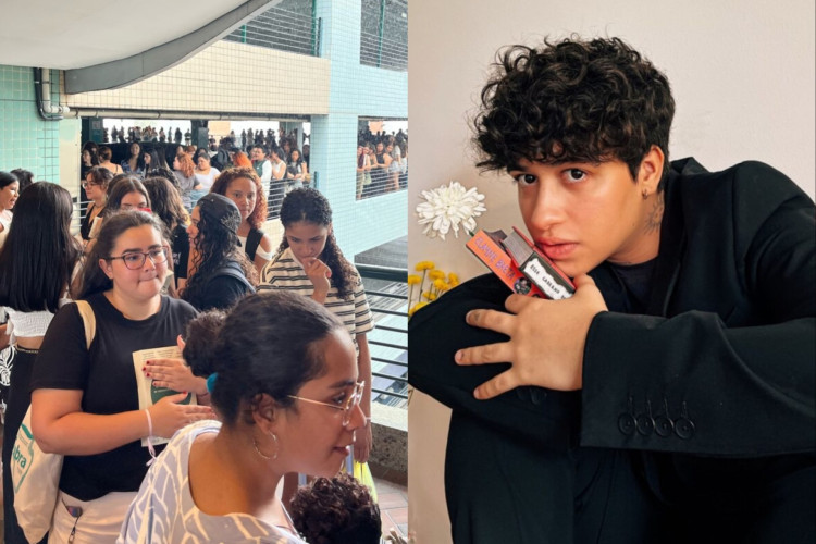 Fãs fazem fila para conhecer autora de best-seller LGBT+ em Fortaleza