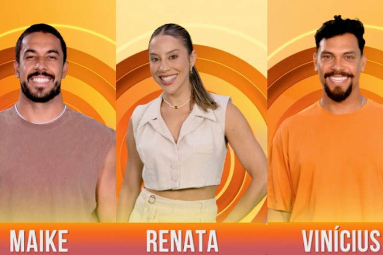 Enquete Paredão BBB 25 - quem sai: Maike, Renata ou Vinícius?