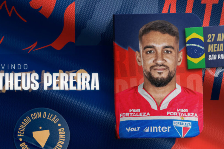 Fortaleza anuncia a chegada do meio-campista Matheus Pereira